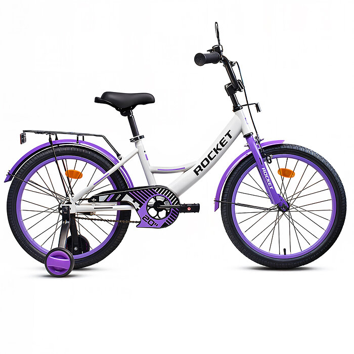 Велосипед 20" Rocket Gem, цвет белый/фиолетовый