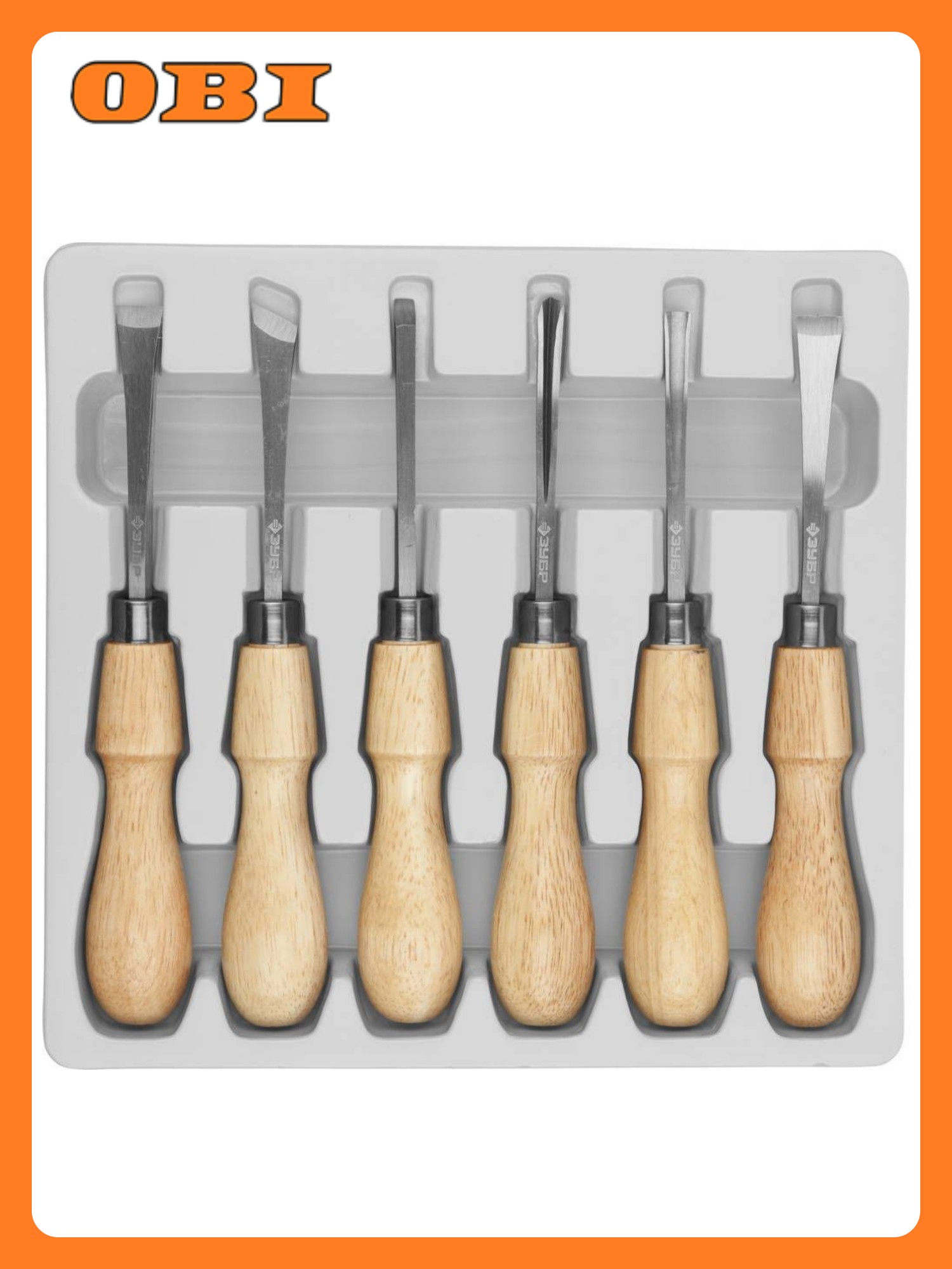 Стамески ЗУБР эксперт, фигурные, профессиональные, хромованадиевые, деревянные рукоятки, 6 шт.