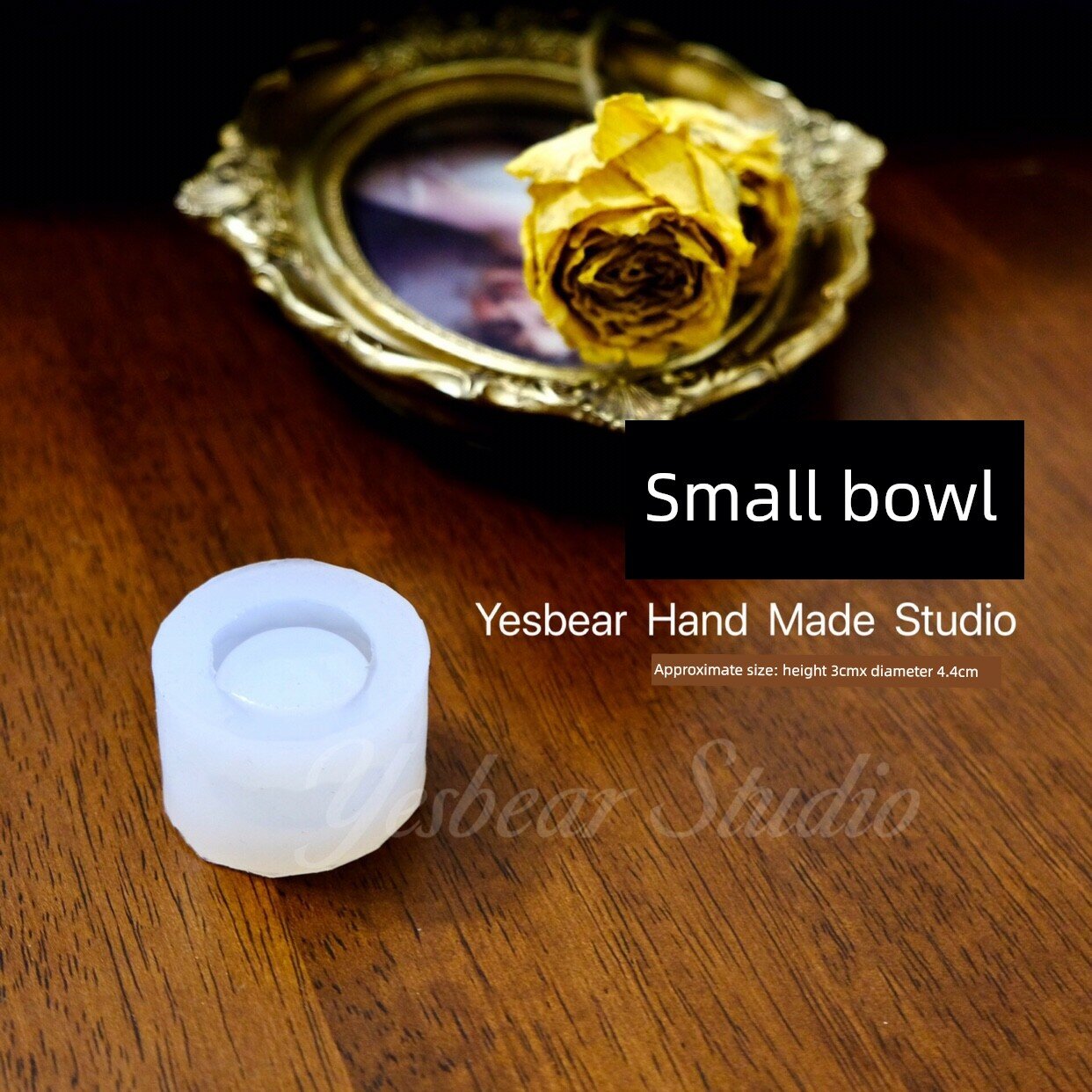 Форма для литья из эпоксидной смолы и силикона Yesbear Big Bear: большая и маленькая восьмиугольная круглая подставка