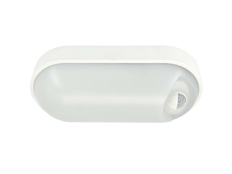 Светильник светодиодный WP 15 C 12W OP 840 W10L22 WH MDM 220х106х60мм 12Вт 4000К IP65 ЖКХ овал. пылевлагозащ. с датчиком движения бел. Русский Свет 15071524500