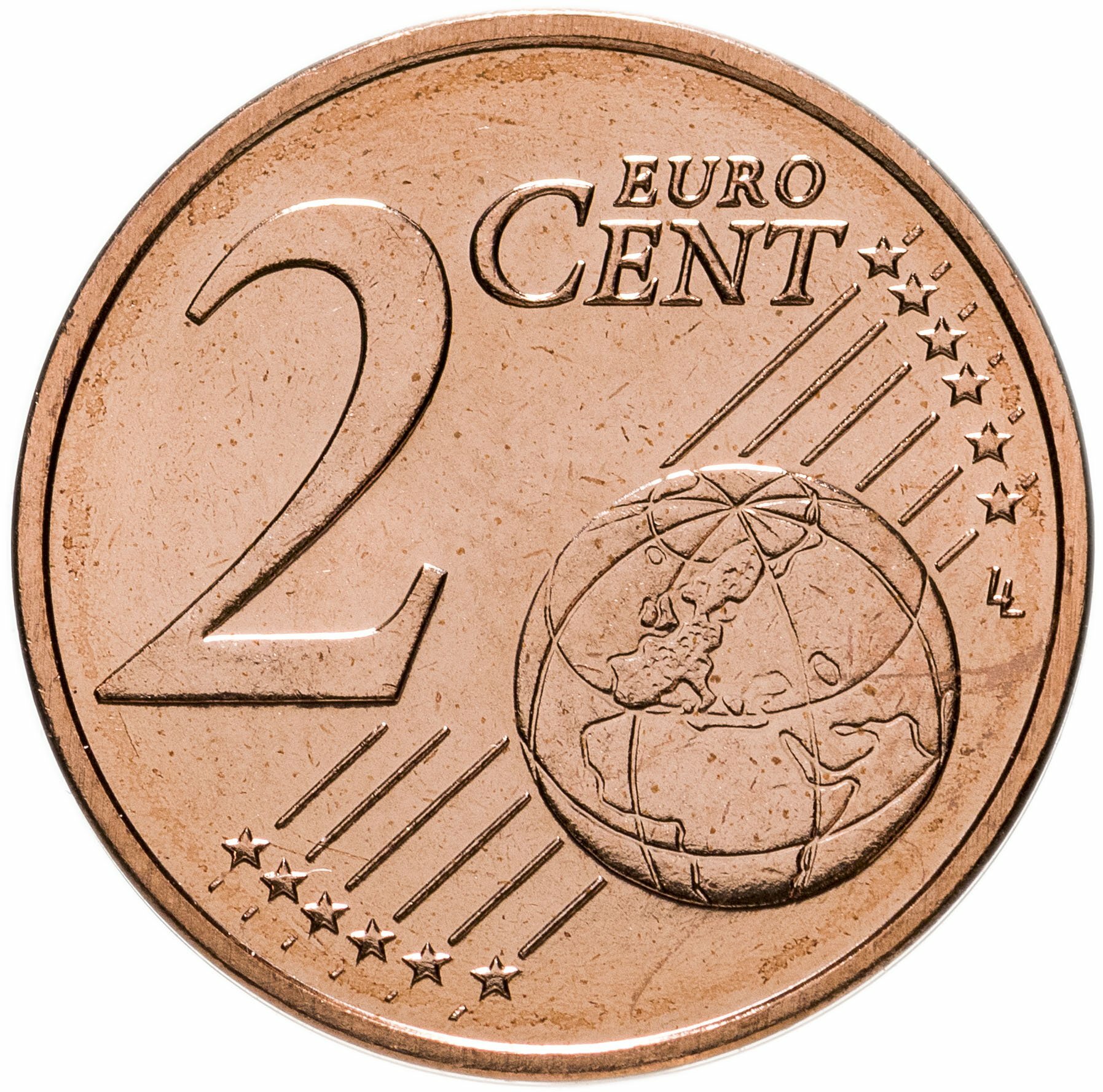 Эстония 2 евроцента 2012, Сталь с медным покрытием, в сохранности UNC