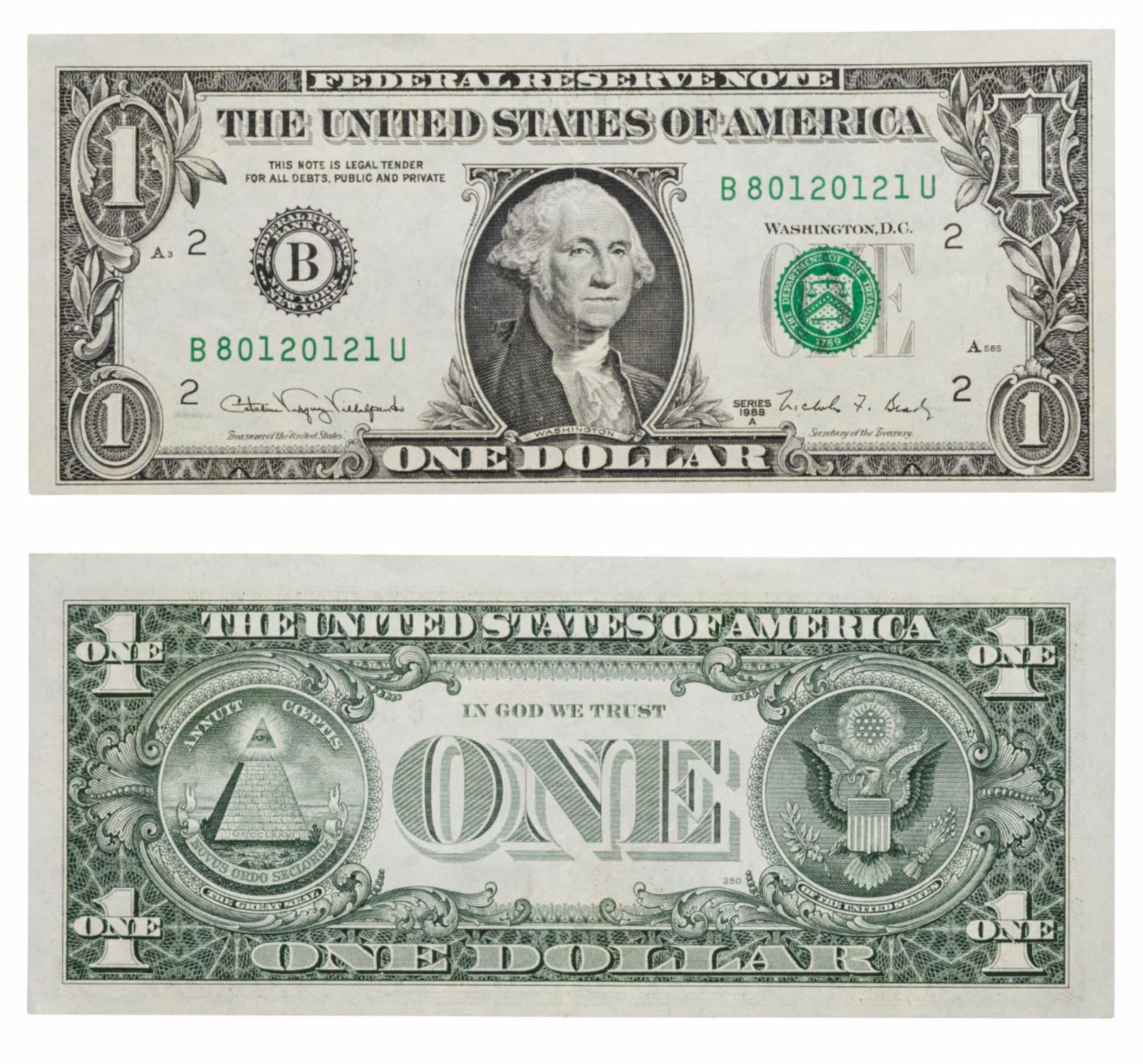 США 1 доллар 1988A Pick 480b B-Нью Йорк