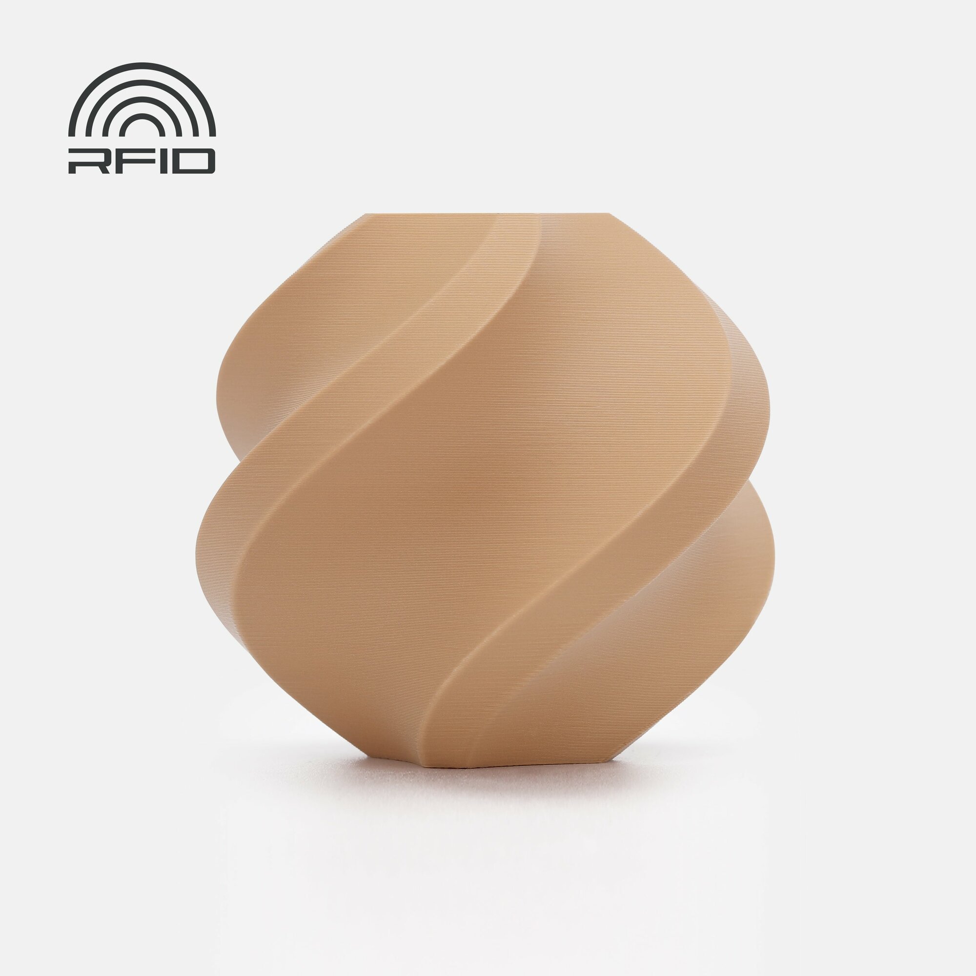 Пластик PLA Matte Bambu Lab, 1кг (Без катушки), Matte Caramel (11803), Светло-коричневый матовый