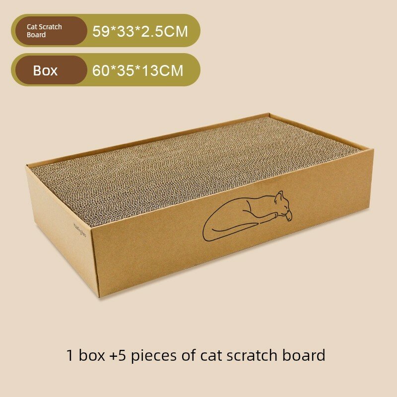 Картонная доска для когтей кошек, лежанка и лоток для кошек «все в одном», износостойкая, устойчивая к царапинам, не