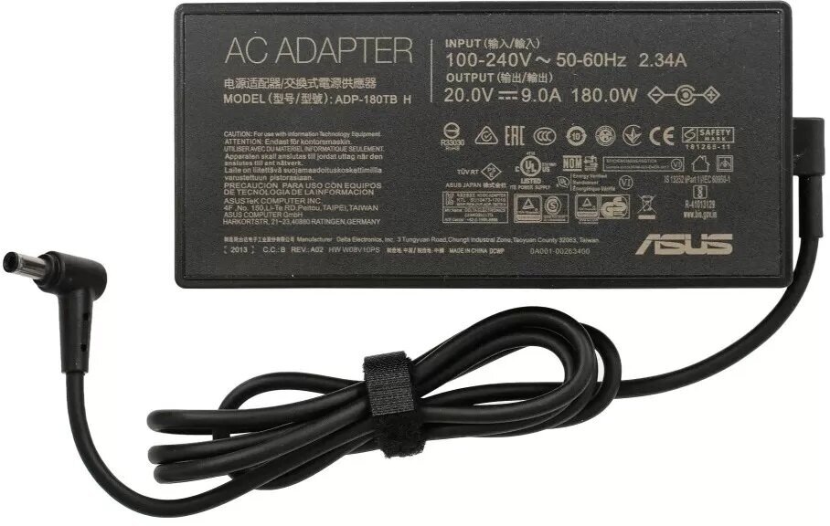 Блок питания зарядка для ноутбука Asus 20V 9A 180W штекер 6.0x3.7Блок питания зарядка для ноутбука Asus 20V 9A 180W штекер 6.0x3.7