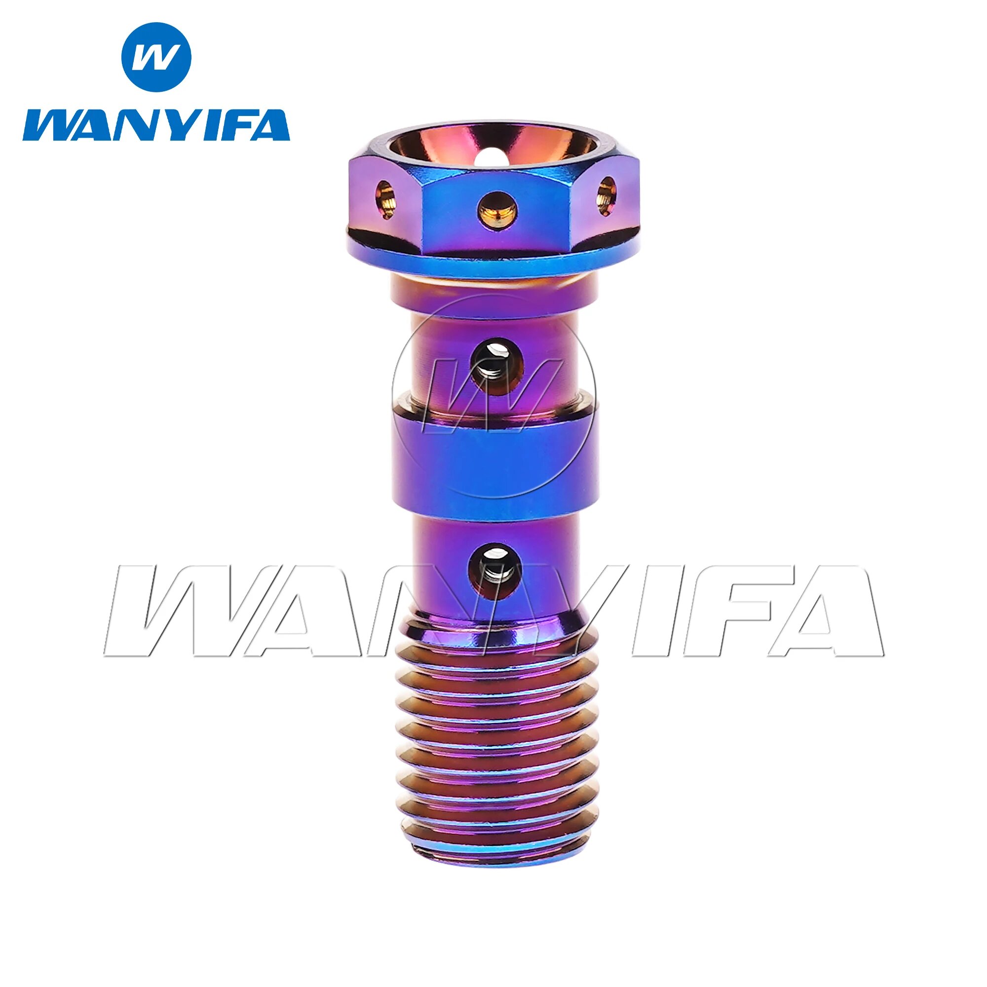 Wanyifa Титановый болт М10 1,0/1,25 мм M10 Pitch 1.0mm, Burn Blue