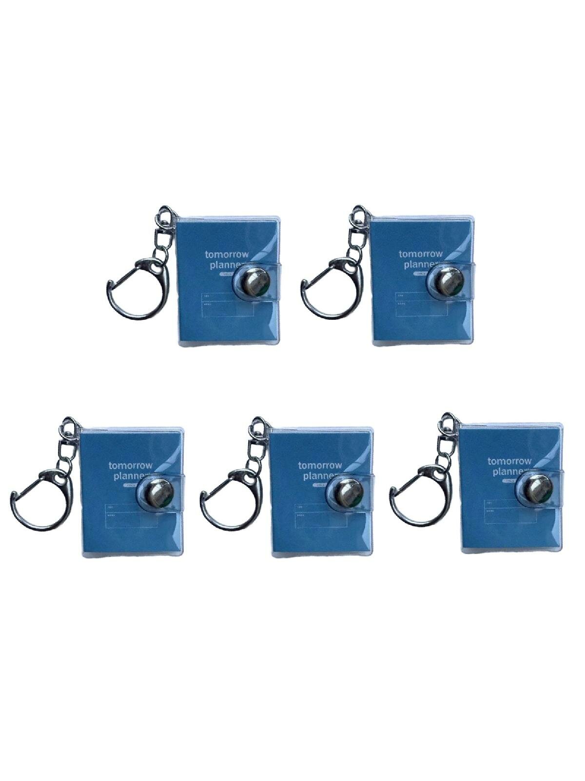5шт Миниатюрный Блокнот-брелок Многоразовый журнал С брелоками для сумки-шарма