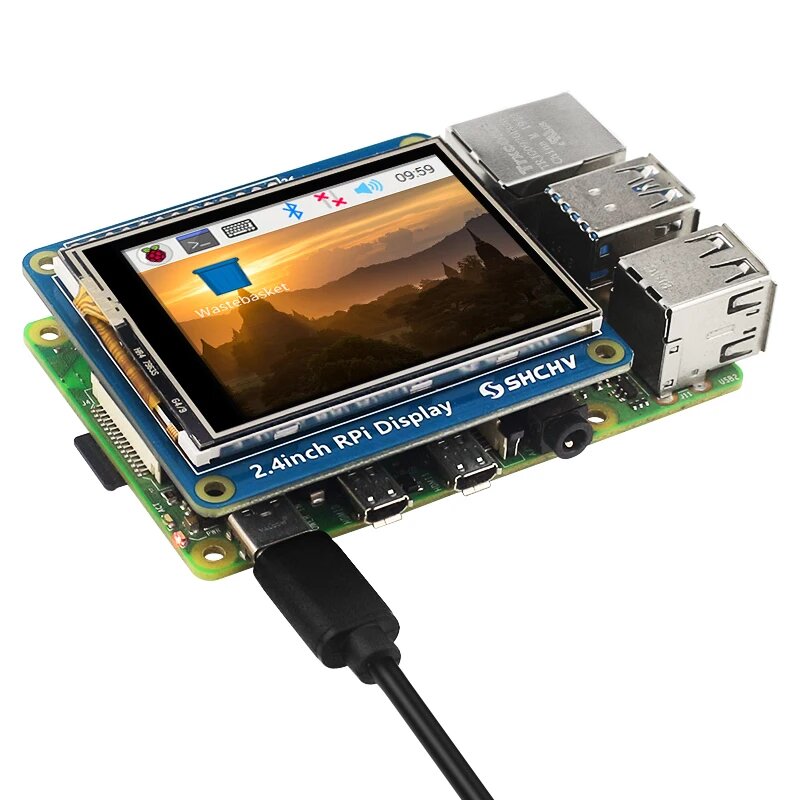 Raspberry Pi 2,4-дюймовый ЖК-монитор с сенсорным экраном, интерфейс 320 × 240 SPI для Raspberry Pi 3B+ 3B 2B B+ A+ A Zero W