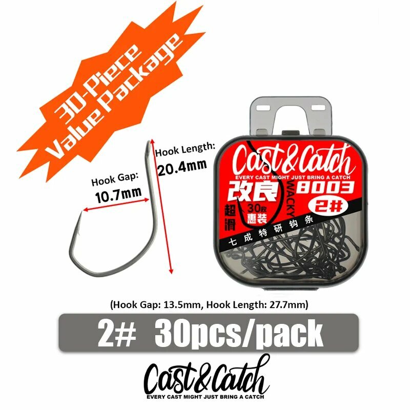 Cast&Catch Perfect 8003 колючие крючки, 30 шт. Size 2 30pcs