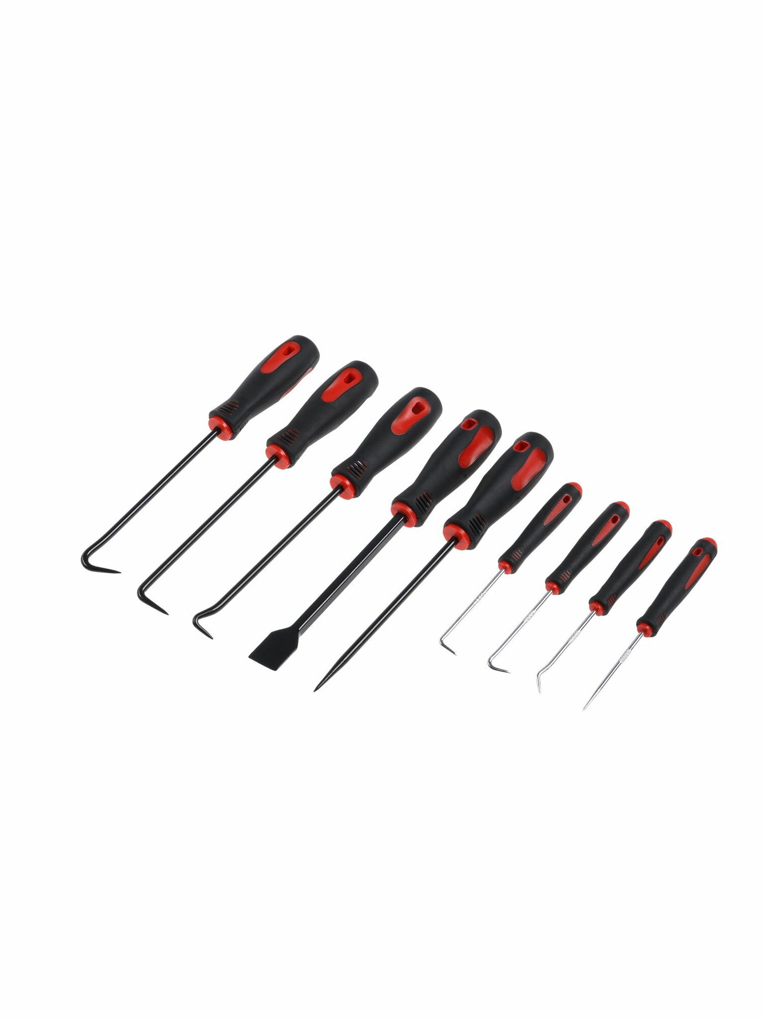 Набор крючков для уплотнительных колец усиленные, 2К рукоятки, 75-150 мм, 9 шт.