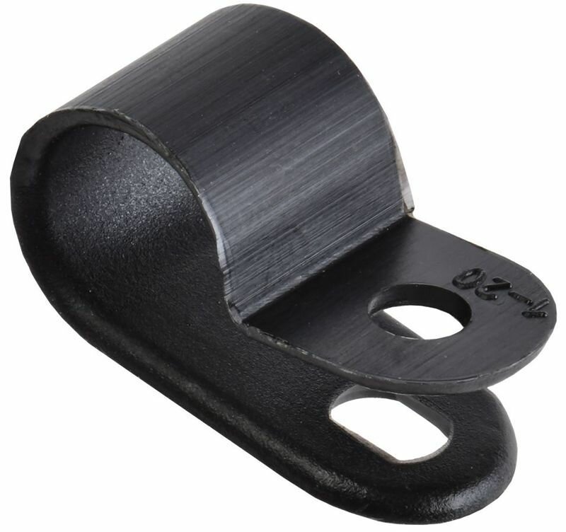 Набор крепежных скоб IEK 9 мм, нейлоновые, черный, 50 шт