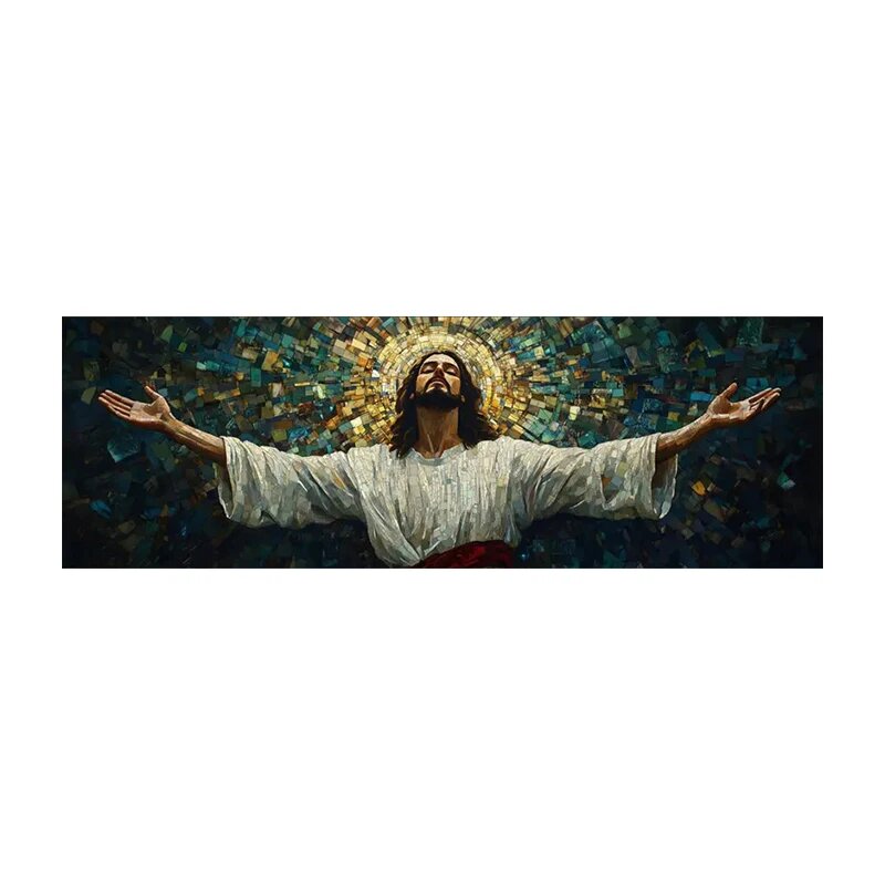 Холст с изображением Иисуса WJWANG W7964, 50X150 cm no frame