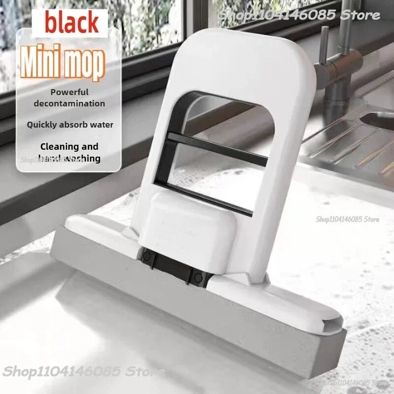 Портативная складная микрофибра швабра 1 Pcs Black Mop