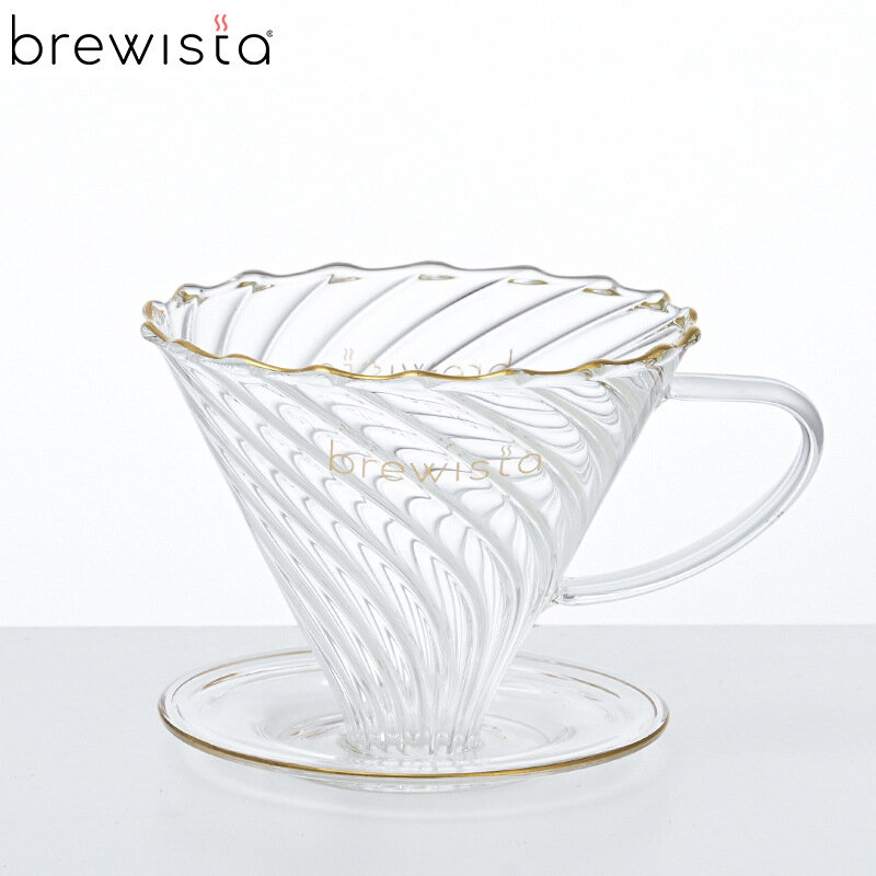 Кофейный дриппер Brewista из термостойкого стекла, горшок для кофе V60, набор Shadow Blue Aurora Bright Moon