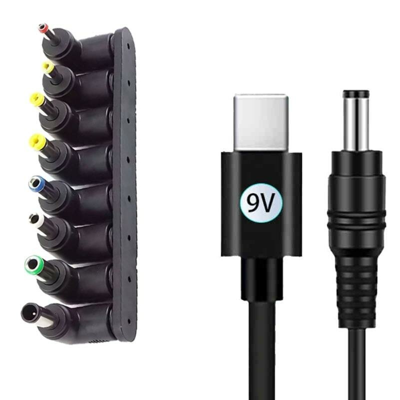 Адаптер питания универсальный 8 в 1, DC5521, ПД9В