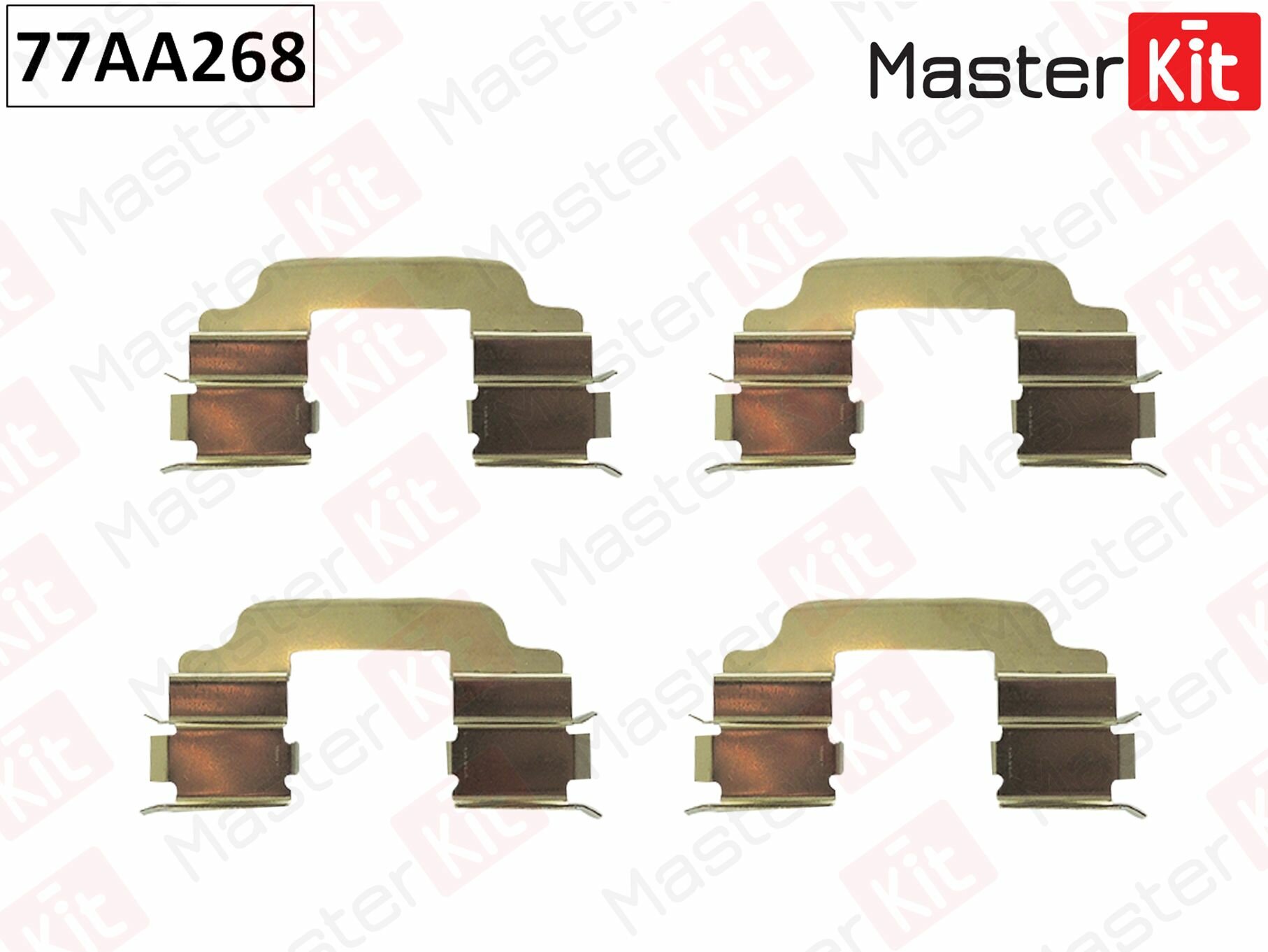 Комплект установочный тормозных колодок BMW 1E87 03-13Renault Clio IIIBR0/1CR0/1 05- MasterKit 77AA268