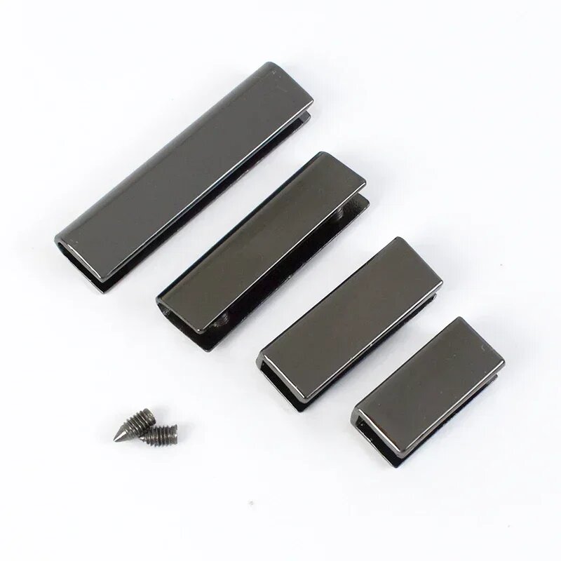 Металлические концевые зажимы-клипсы Meetee 20-50 мм 10/20 шт 20mm-10Pcs, GunBlack