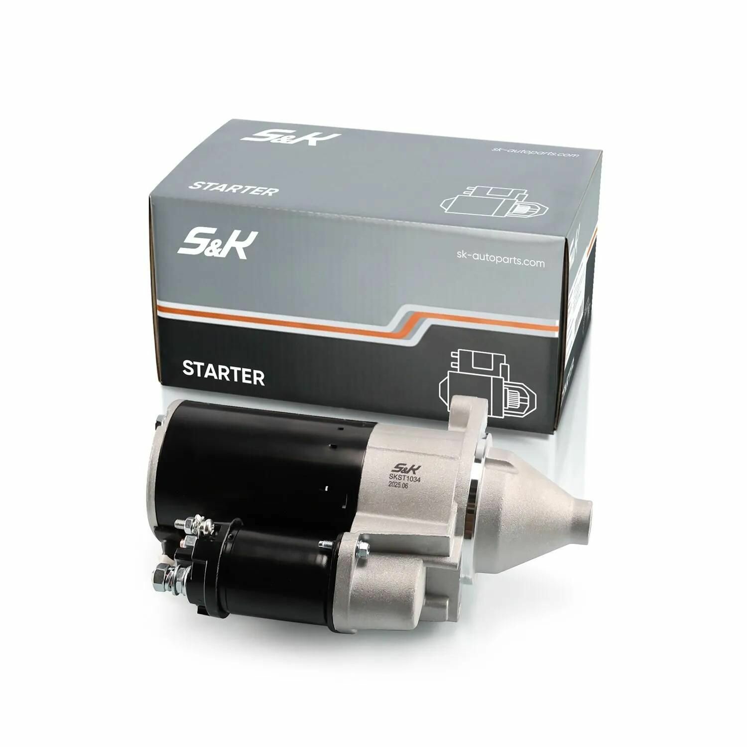 Стартер 1.55 кВт 9 зуб. с редуктором S&K SKST1034 GAZ 31022/23 1994->/3110 1997->/3302 1996->/2705 1996->/2310 1997->