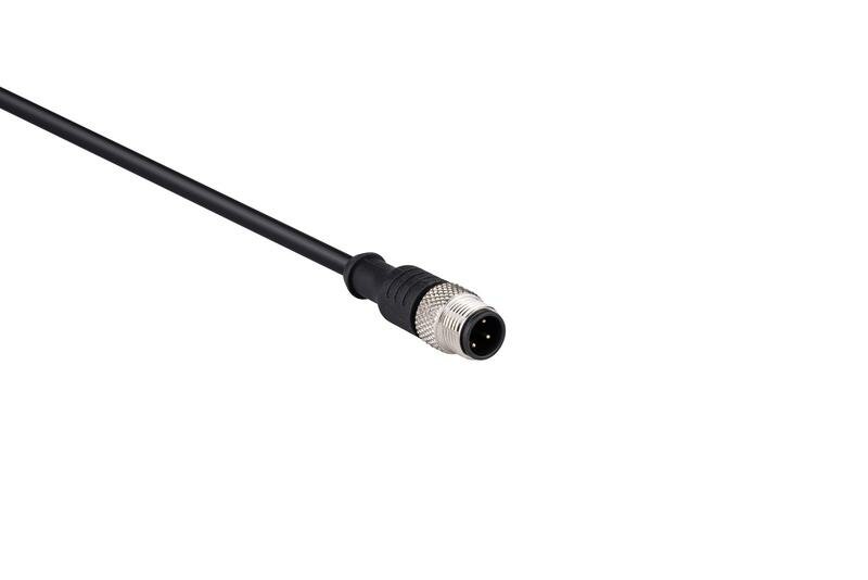 Кабель соединительный 2м со штепселем M12х4 ПВХ IP68 EMAS SKM12F4YXV2