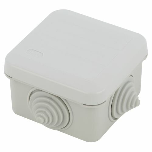 Коробка распаячная KORz-70-70-40-4gv открытой установки 70х70х40мм защелк. крышка 4 вставл. сальника IP55 Эра Б0055758