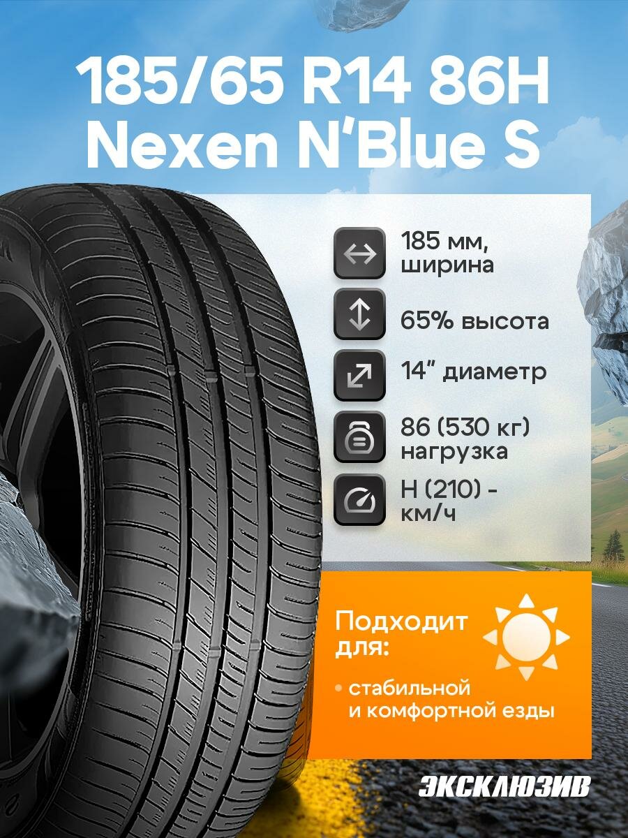 Летняя шина Nexen N'Blue S 185/65 R14 86H