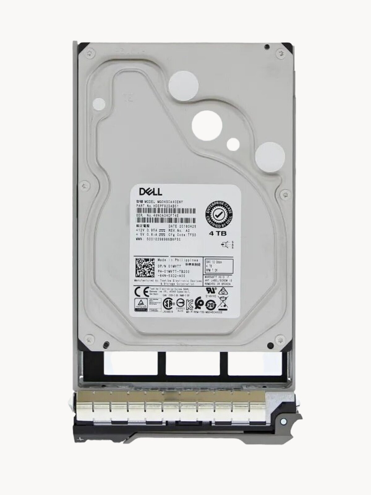 Жесткий диск DELL "ST4000NM000B", интерфейс SAS, для сервера