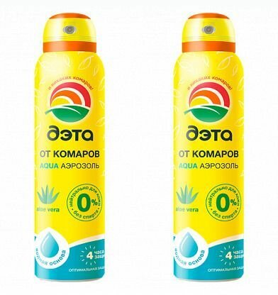 Дэта AQUA Аэрозоль от комаров, 150 мл, 2 шт