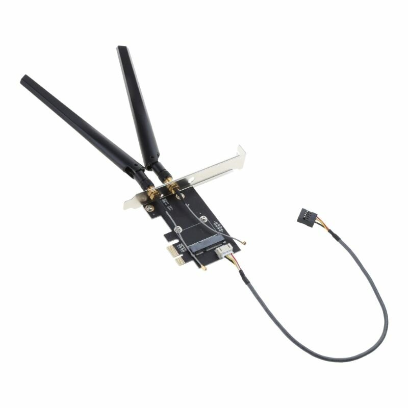 Mini PCI-Express to PCIE X1 для адаптера PCI-E Wi-Fi, настольного преобразователя, двухдиапазонной поддержки, совместимости с Bluetooth