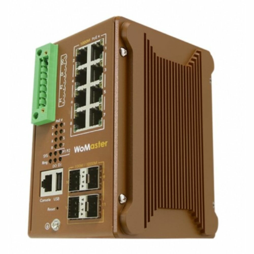 Коммутатор DP412 WoMaster Industrial 12G L2 Managed Poe Switch