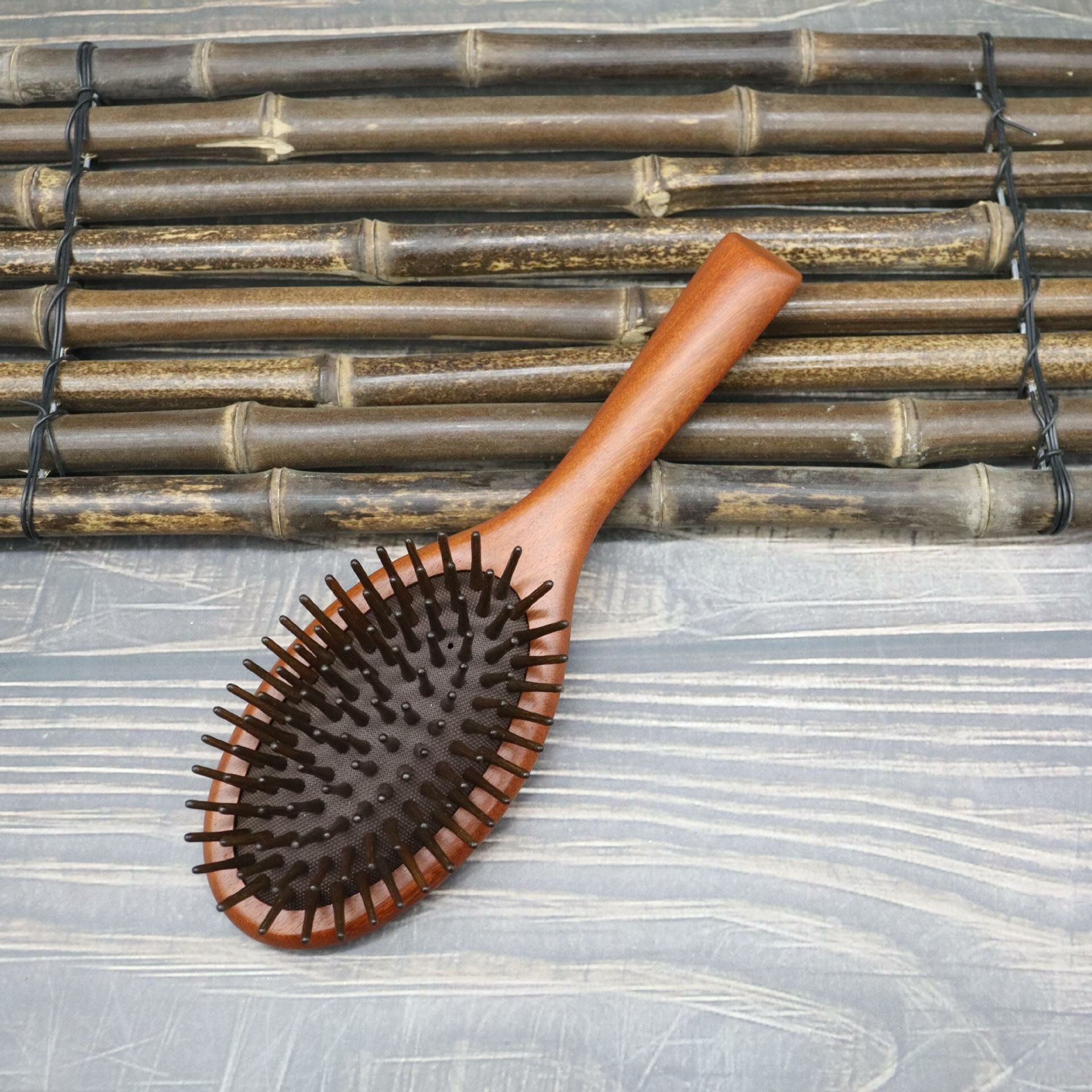 Новый стиль золотой сандалового подушечного гребня, большой гребень для укладки волос, массажный гребень с воздушной подушкой, оптовый деревянный гребень