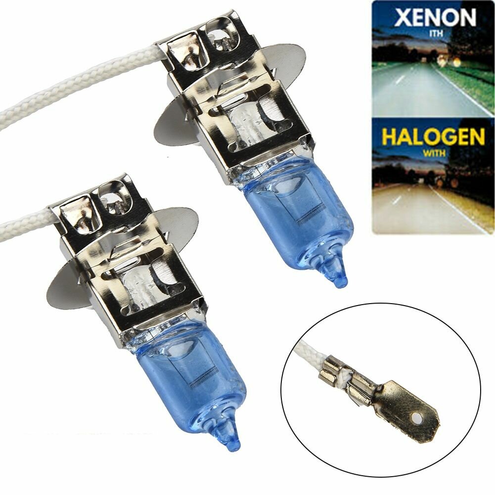 Автомобильные лампы H3 Цвет свечения Белый Бренд DLED "Ultra Vision" 12V 55W PK22s (2 лампы)