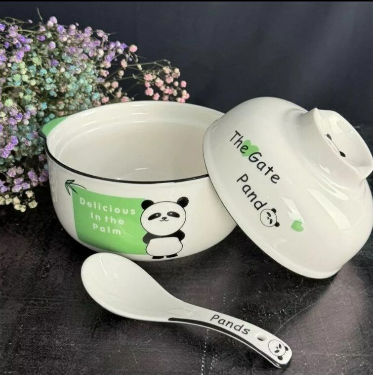 Набор салатник 850мл, салатник/крышка 470мл и ложка 315-062 118-315-062