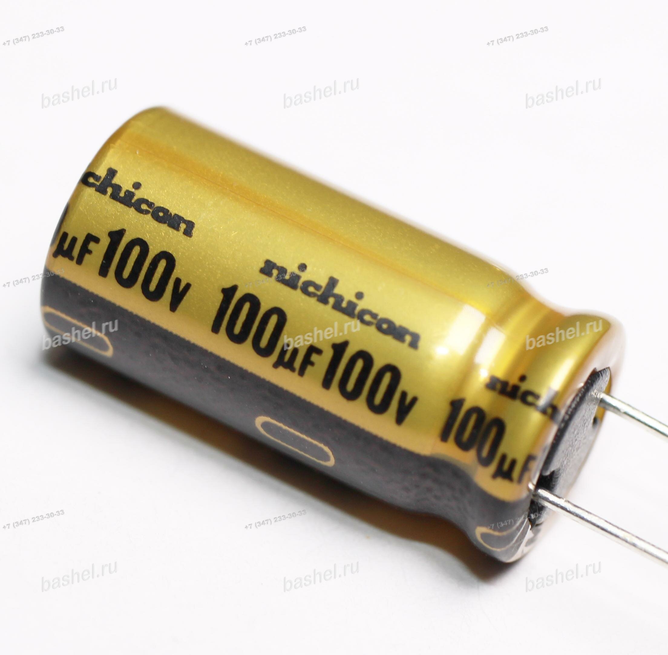 ECAP 100 мкФ / 100В (10х20) FW, Конденсатор электролитический, NICHICON