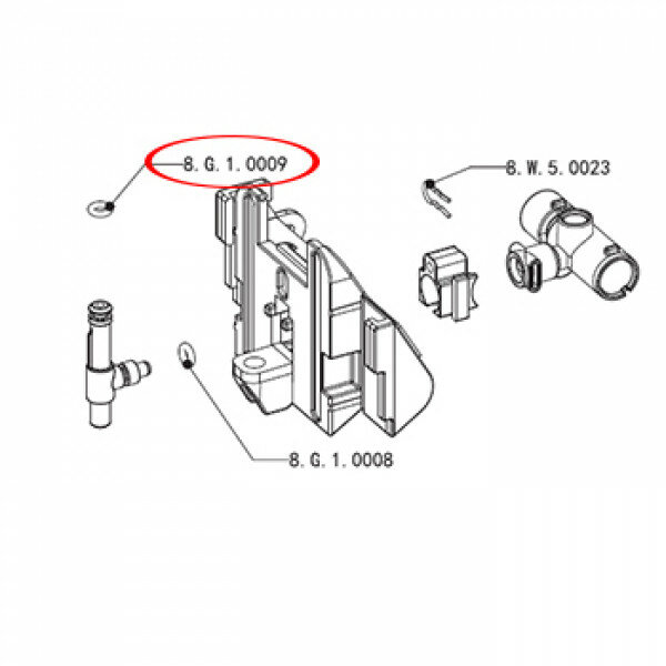 8G10009 Кольцо штуцера дренажного клапана Dr. Coffee/Proxima