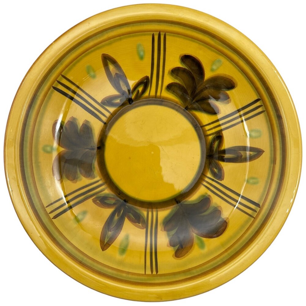 Блюдо "Осень", 26 см, фаянс, ручная роспись, 1962-1991 гг, ЗиК, Конаково, СССР