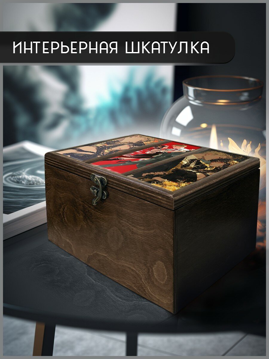 Шкатулка интерьерная "Тройная" для украшений универсальная 22x17x12 см аниме Spy x Family (Семья шпиона, Лойд, Йор, Форджер) - 2176