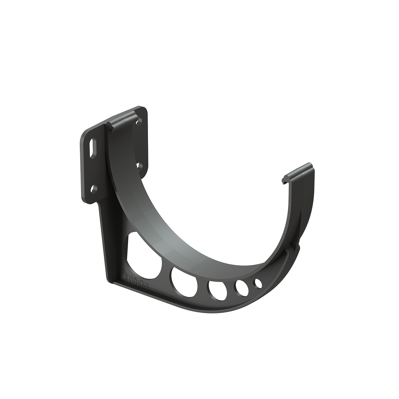 Docke STANDARD Кронштейн желоба 120 мм (Серый 7024), диаметр трубы 80, толщина 1.65