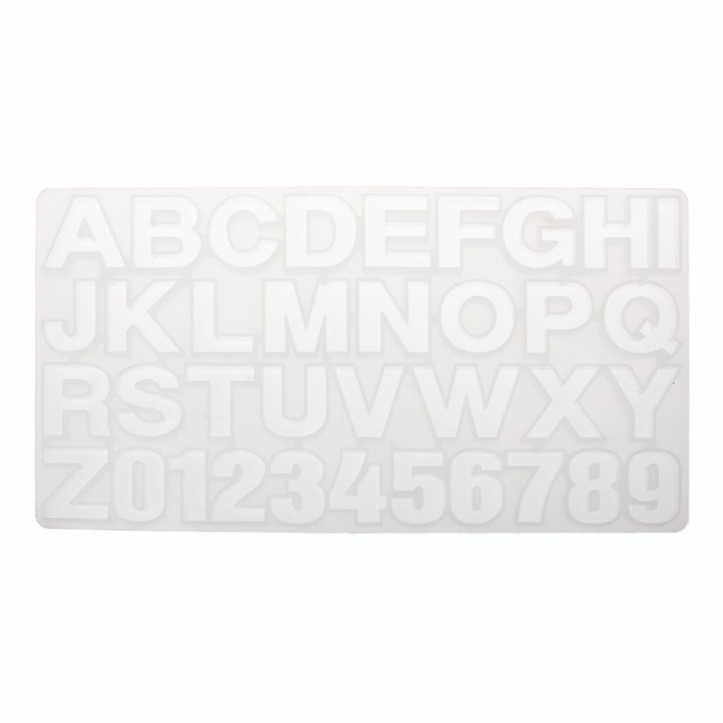 Силиконовая форма для эпоксидной смолы 26 алфавитных кристаллов