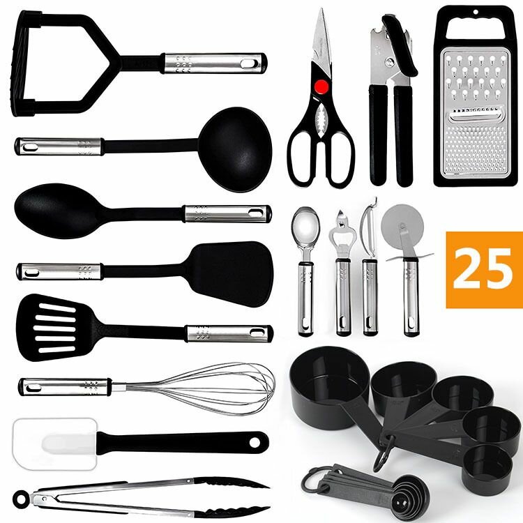 Набор кухонных инструментов из нержавеющей стали Набор из 25 штук -hz