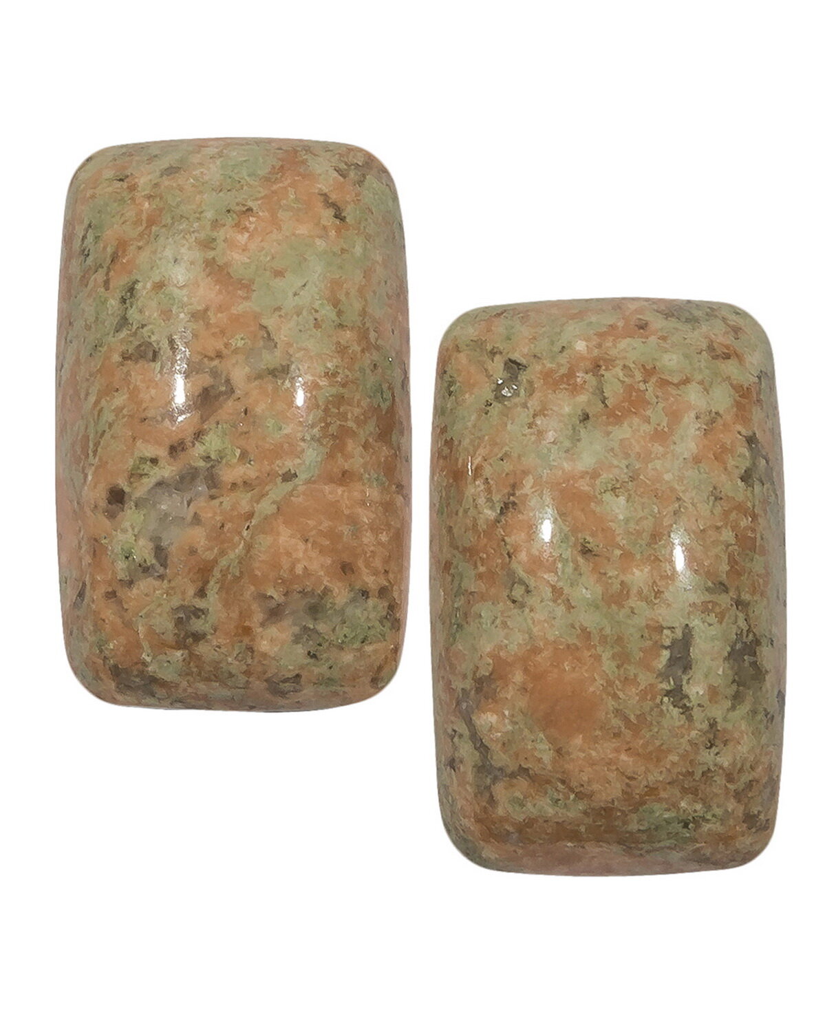 Кабошон Унакит, размер: (пара), размер: 25х16х7 мм, натуральный минерал.