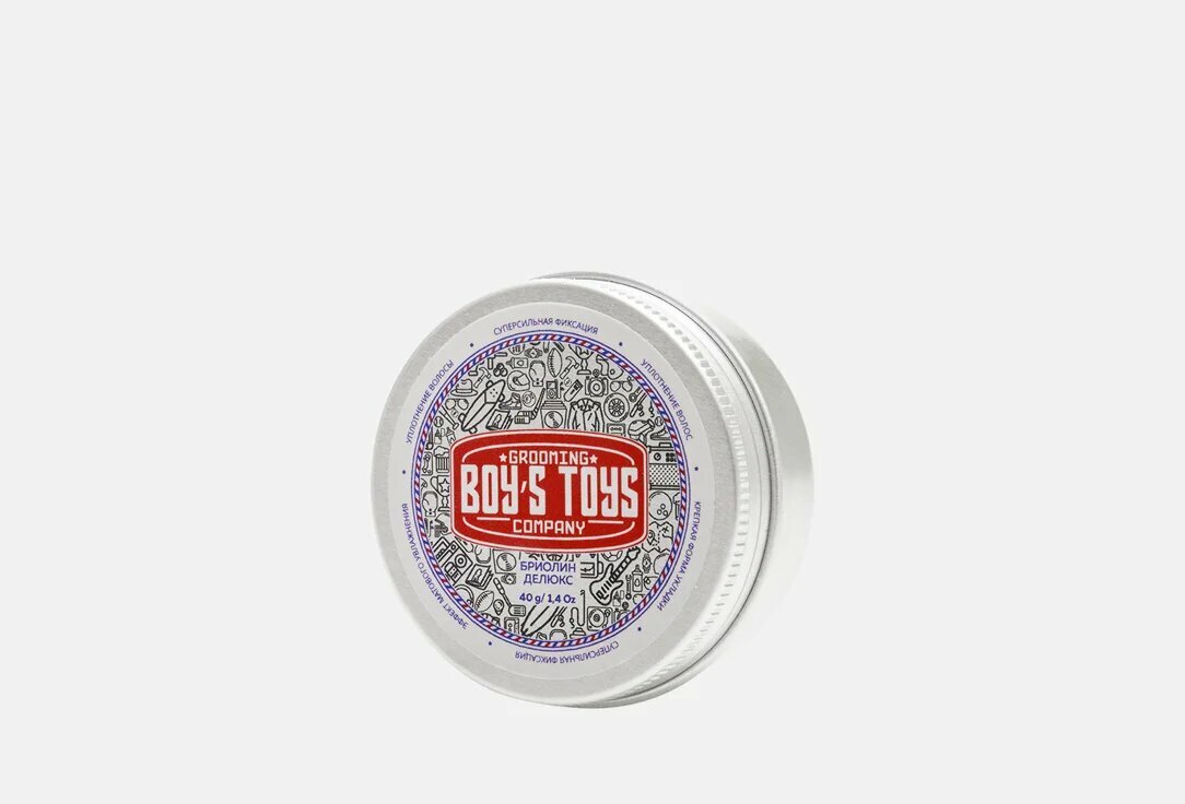 Бриолин для укладки волос сверх сильной фиксации со средним уровнем блеска Deluxe Oil Based Clay, 40 мл