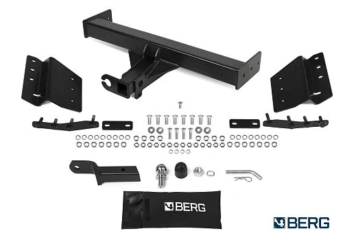 Фаркоп под квадрат Berg для Mitsubishi L200 (Мицубиси Л200) V поколение рестайлинг 2018-н. в, шар E, 3500/120 кг, F.4014.001