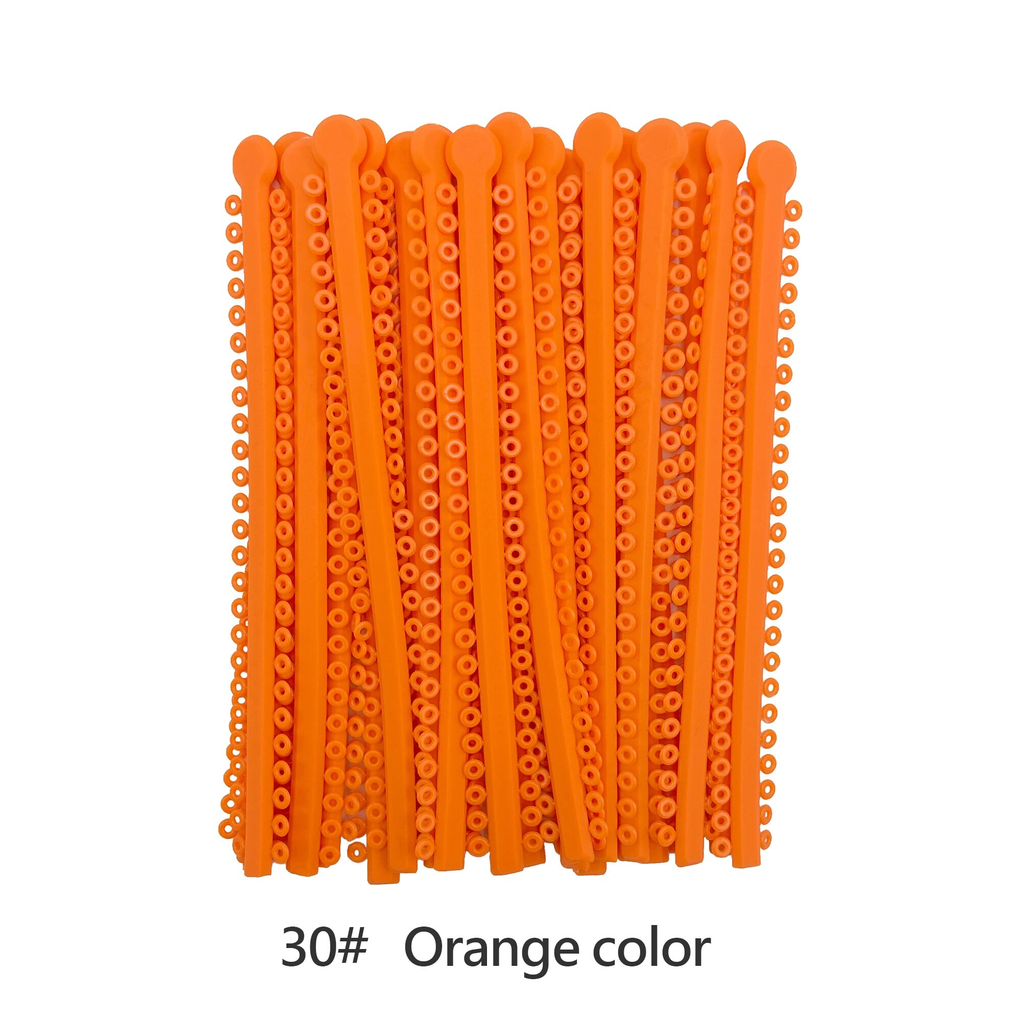 Эластичные лигатурные резинки Well CK для брекетов, 1000 шт, 21 цвет Orange 30