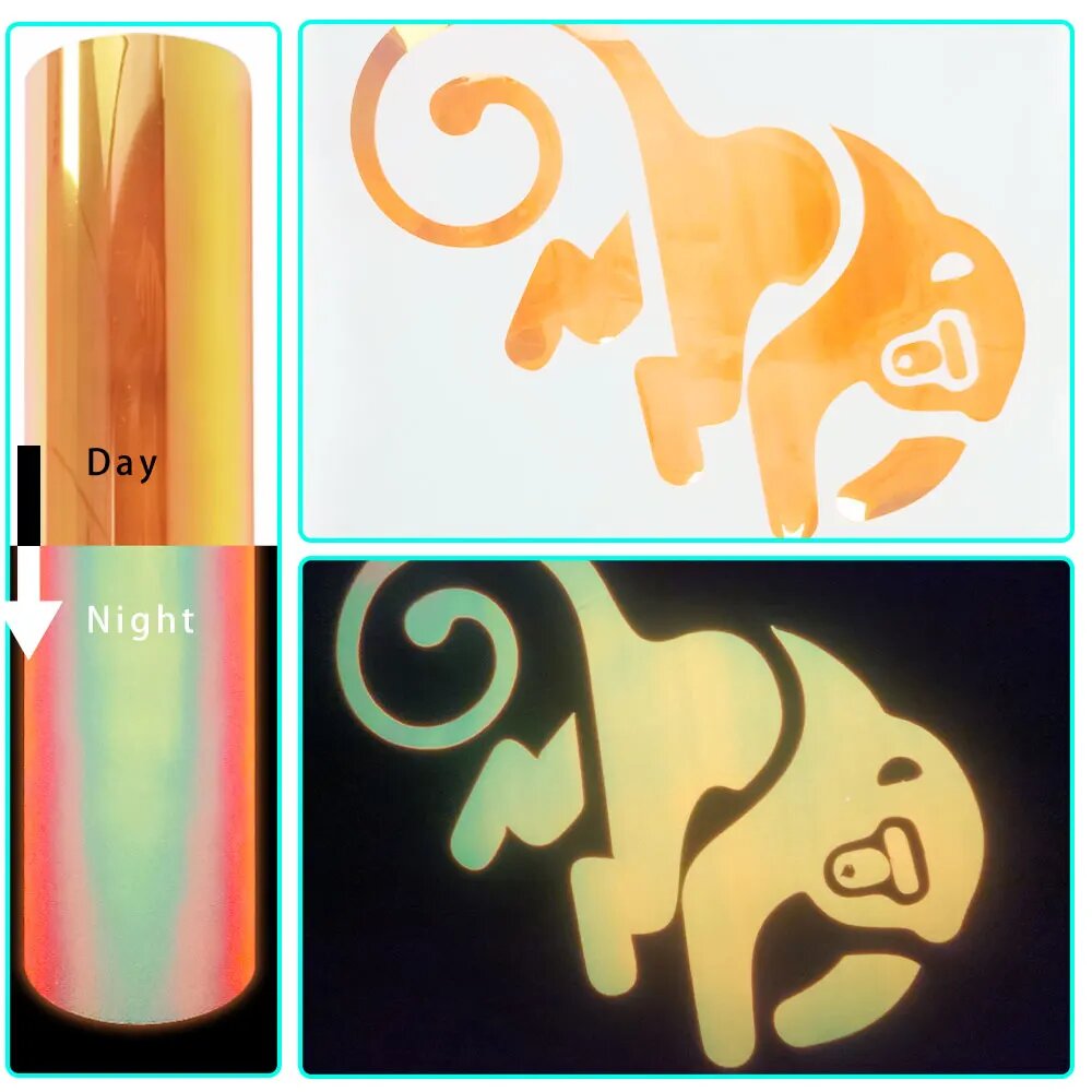 Голографический термотрансферный винил Glow in the dark 25x20 см E021