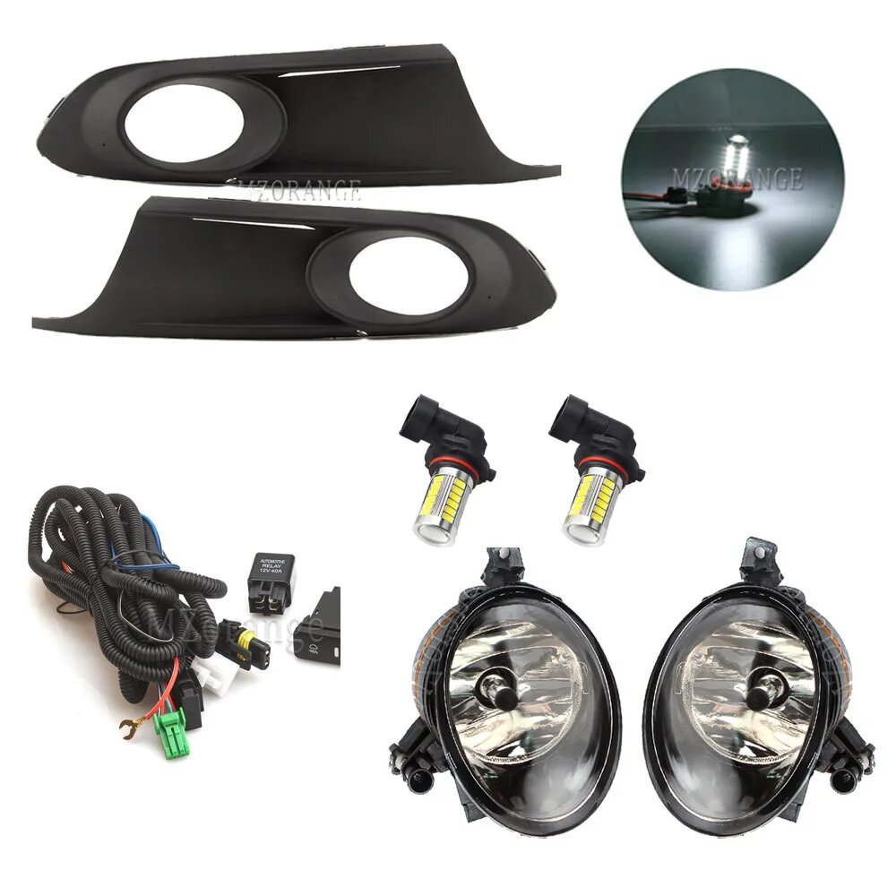 Противотуманные фары светодиодные для VW Jetta 6 A6 MK6 2011 2012 2013 2014 Фара переднего бампера Противотуманная фара Крышка гриль Безель Рамка Проволока аксессуары 1 set LED A