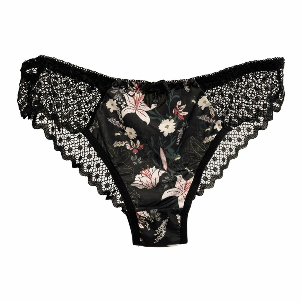 Трусики-стринги с цветочным принтом для женщин