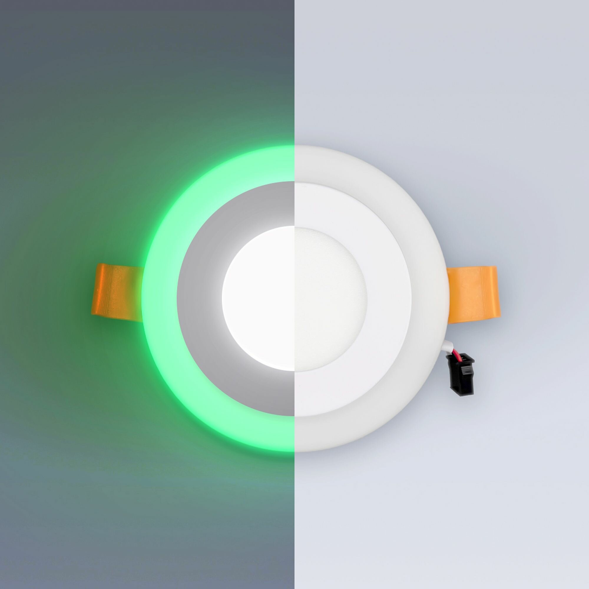 Светильник трехрежимный потолочный "Eleganz" 6Вт, круглый, 5000К + Зеленый IP20 1 шт.