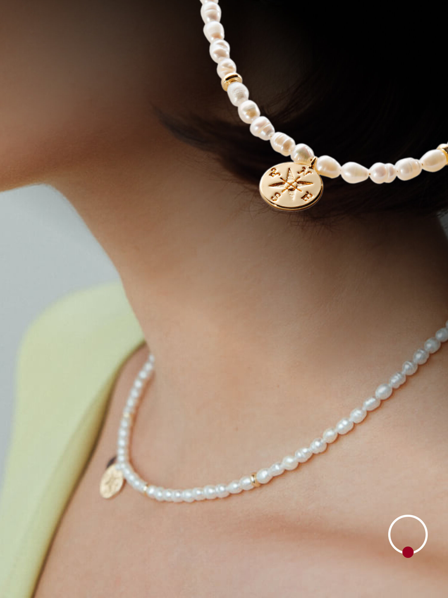 Колье, жемчуг культивированный