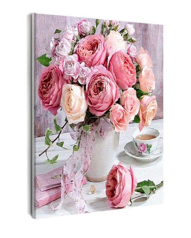 Картина по номерам ARTYARD холст на подрамнике 40х50 см, "Букет роз" холят на подрамнике