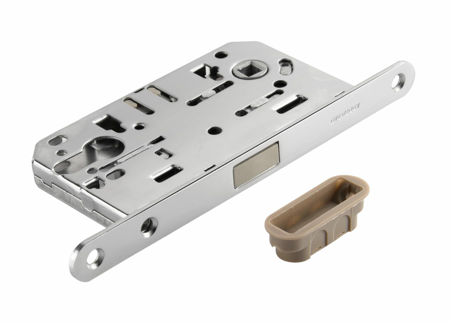 Дверная защелка под цил. магнитная ADDEN BAU KEY-5085 MAG хром под ручку и ключевой цилиндр